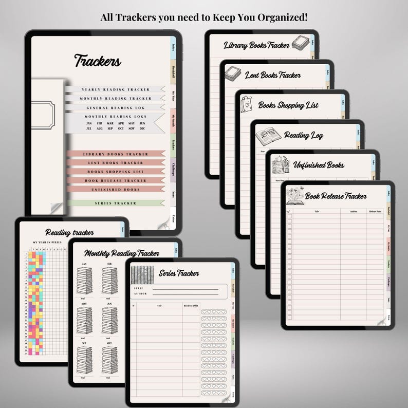 Digital Reading Journal | Digital Reading Planner Goodnotes, iPad ...