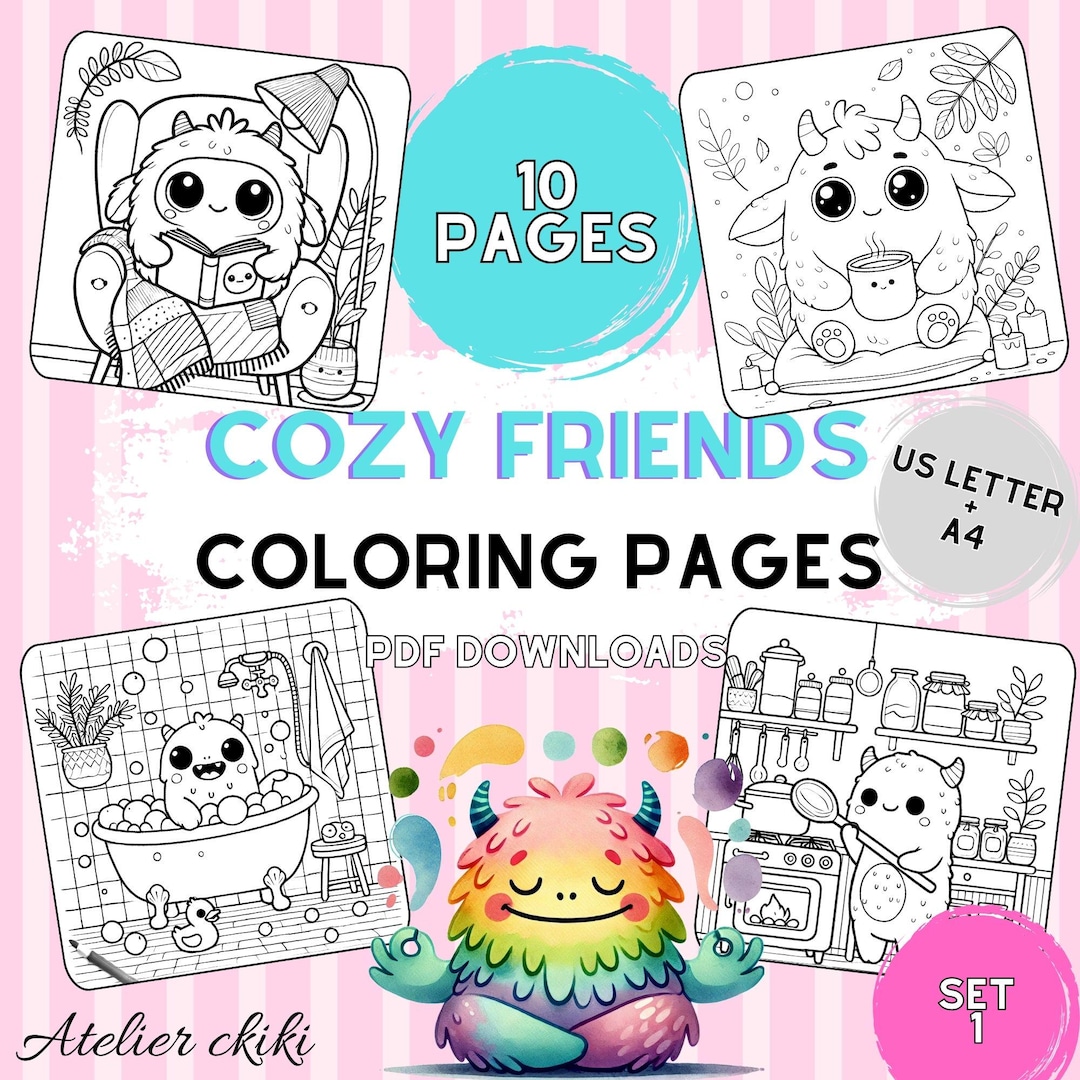 10 Super Cute Little Monster Coloring Pages Fun and Relaxing Printables ...