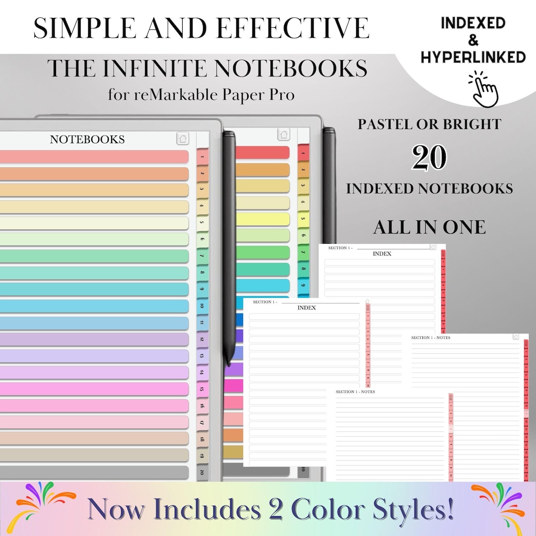 Infinite Notebooks for Remarkable Paper Pro & Remarkable 2 Hyperlinked ...