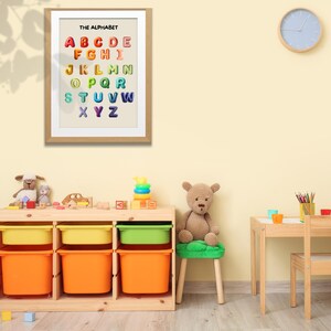 Vibrant 3D Alphabet Poster | Printable Educational Wall Art | ABC ...