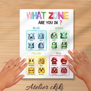 Feelings Chart Poster | Zones of Regulation Poster | Calm Corner ...