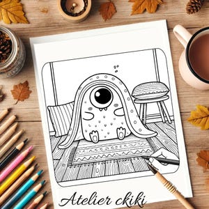 30 Emotions Monster Coloring Pages | Cute Mindful Activity for ...