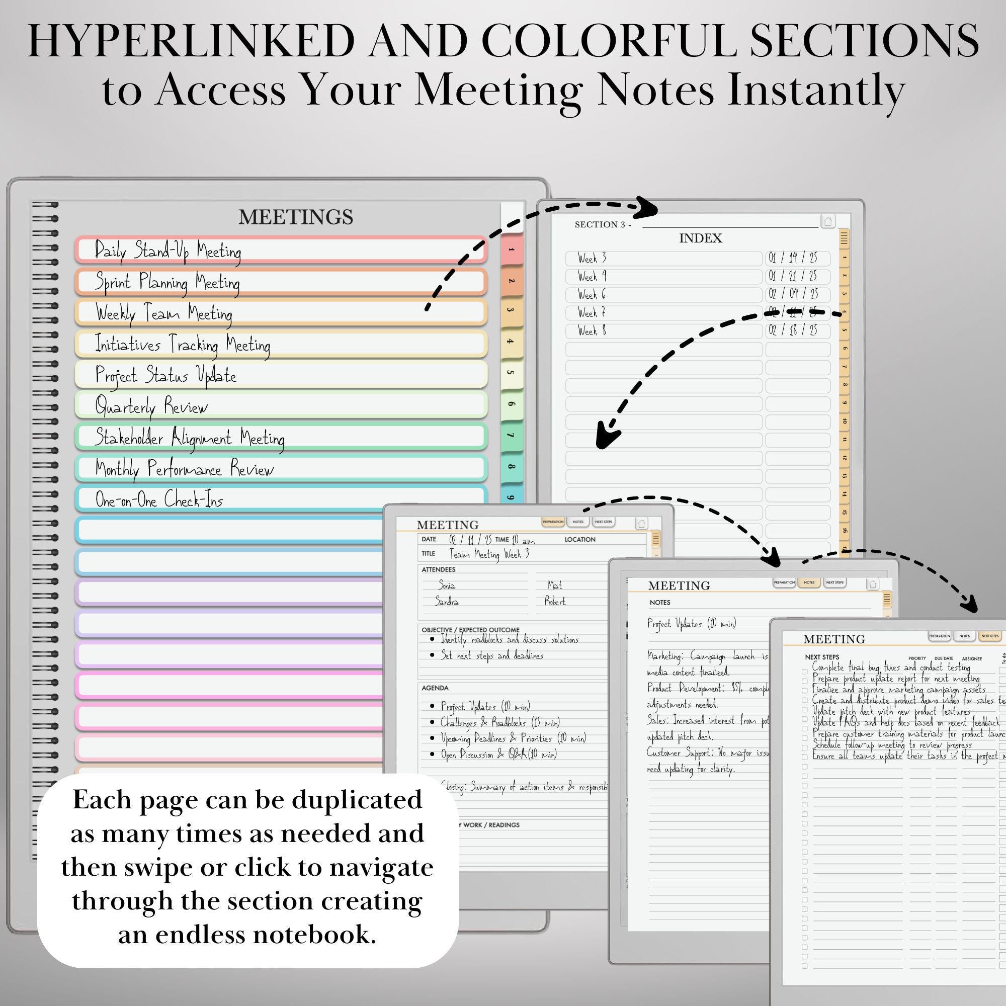 Meeting Notes for Remarkable Paper Pro and Remarkable 2 Hyperlinked ...