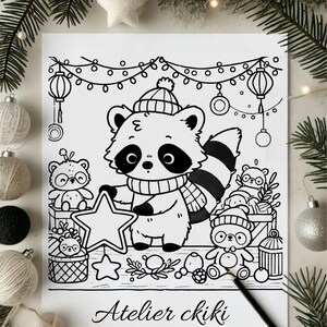 30 Cozy Hygge Christmas Market Coloring Pages | Cute Winter & Holiday ...
