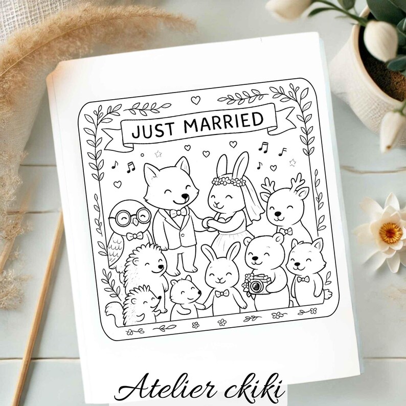 Wedding Coloring Book Kids Wedding Activity | Children's Wedding ...
