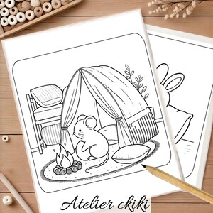 30 Cozy Hygge Fall Animal Coloring Pages | Cute Woodland Creatures ...