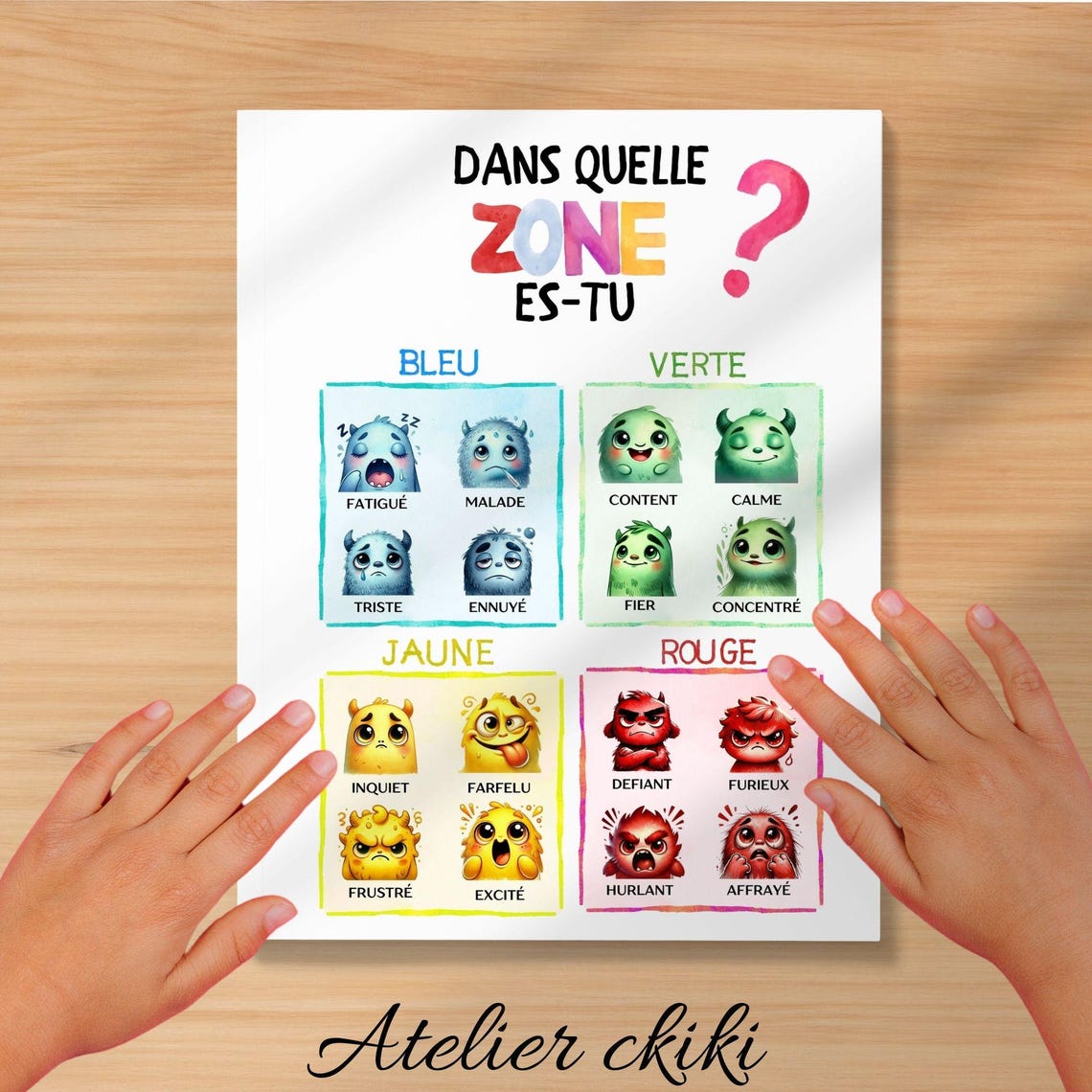 Zones Des émotions, Coin Calme, Posters Décor De Classe, Gestion Et ...