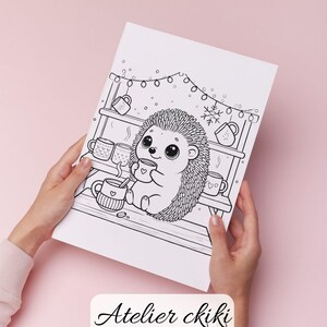 30 Cozy Hygge Christmas Market Coloring Pages | Cute Winter & Holiday ...