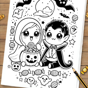 Cute Halloween Coloring Pages for Kids, Spooky Coloring Sheets ...