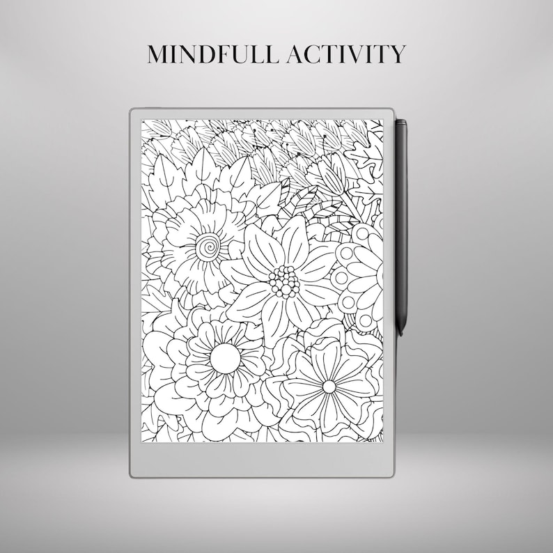 Mindful Coloring Book Bundle for Remarkable Paper Pro Templates Digital ...