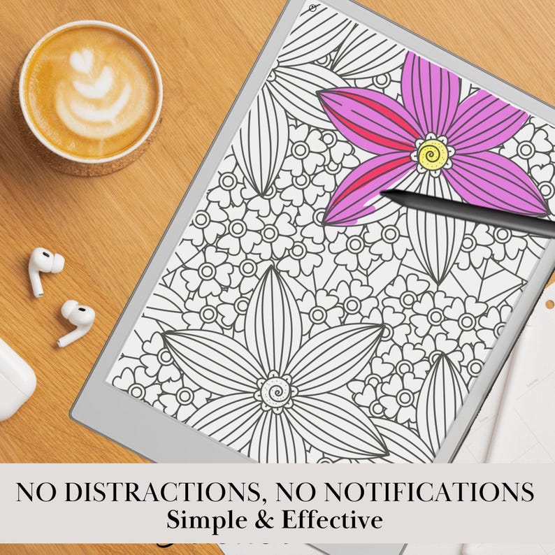 Mindful Coloring Book Bundle for Remarkable Paper Pro Templates Digital ...
