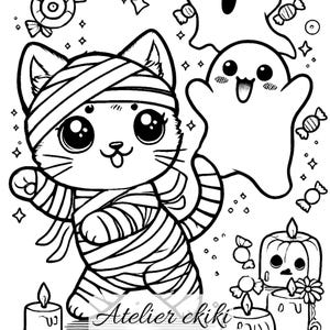 Cute Halloween Coloring Pages for Kids, Spooky Coloring Sheets ...