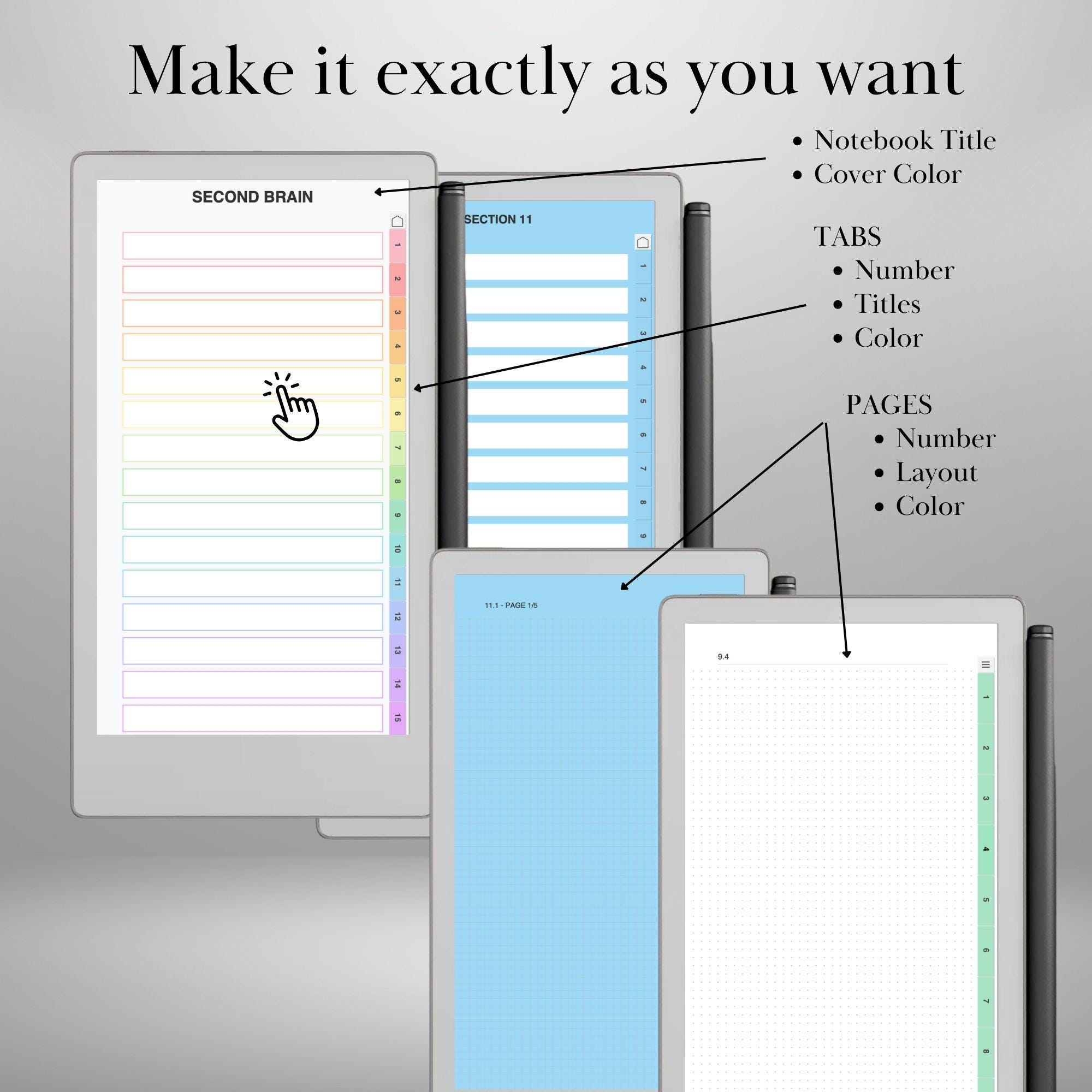 Infinite Notebook Templates Creator for Remarkable Paper Pro Move, Rm2 ...