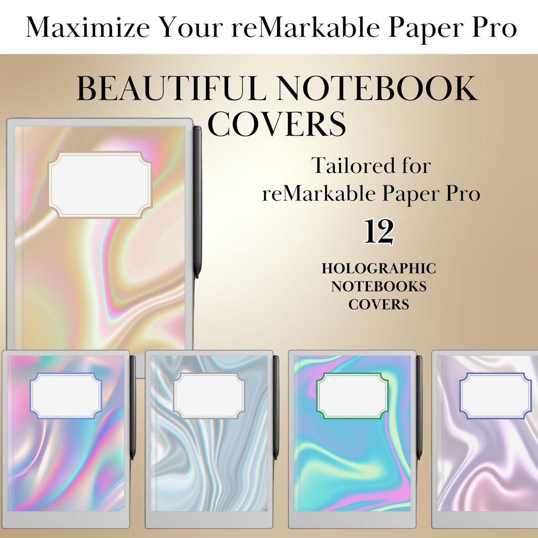 Notebook Cover for Remarkable Paper Pro Template Colored Notebook Cover ...