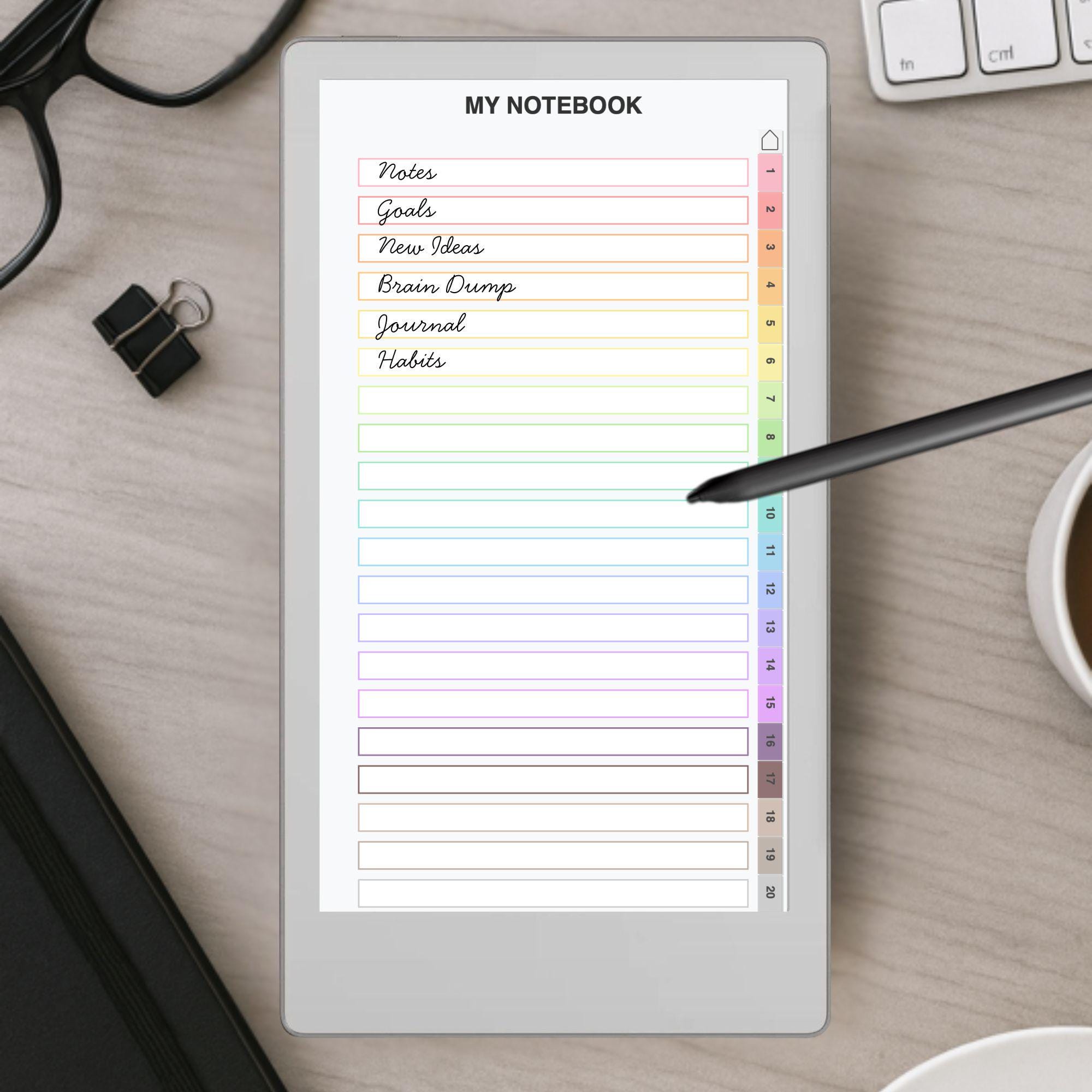 Custom Notebook Template Creator for Remarkable Paper Pro Move, Rm2 ...