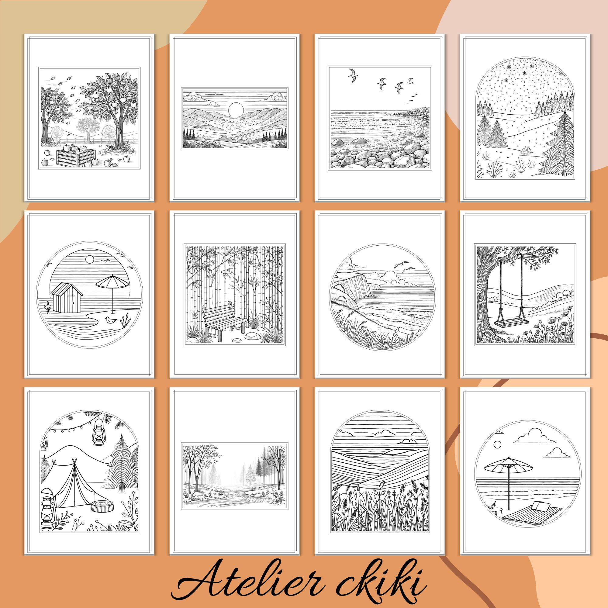 30 Minimalist Coloring Pages Boho Coloring Pages Elegant Scenery ...