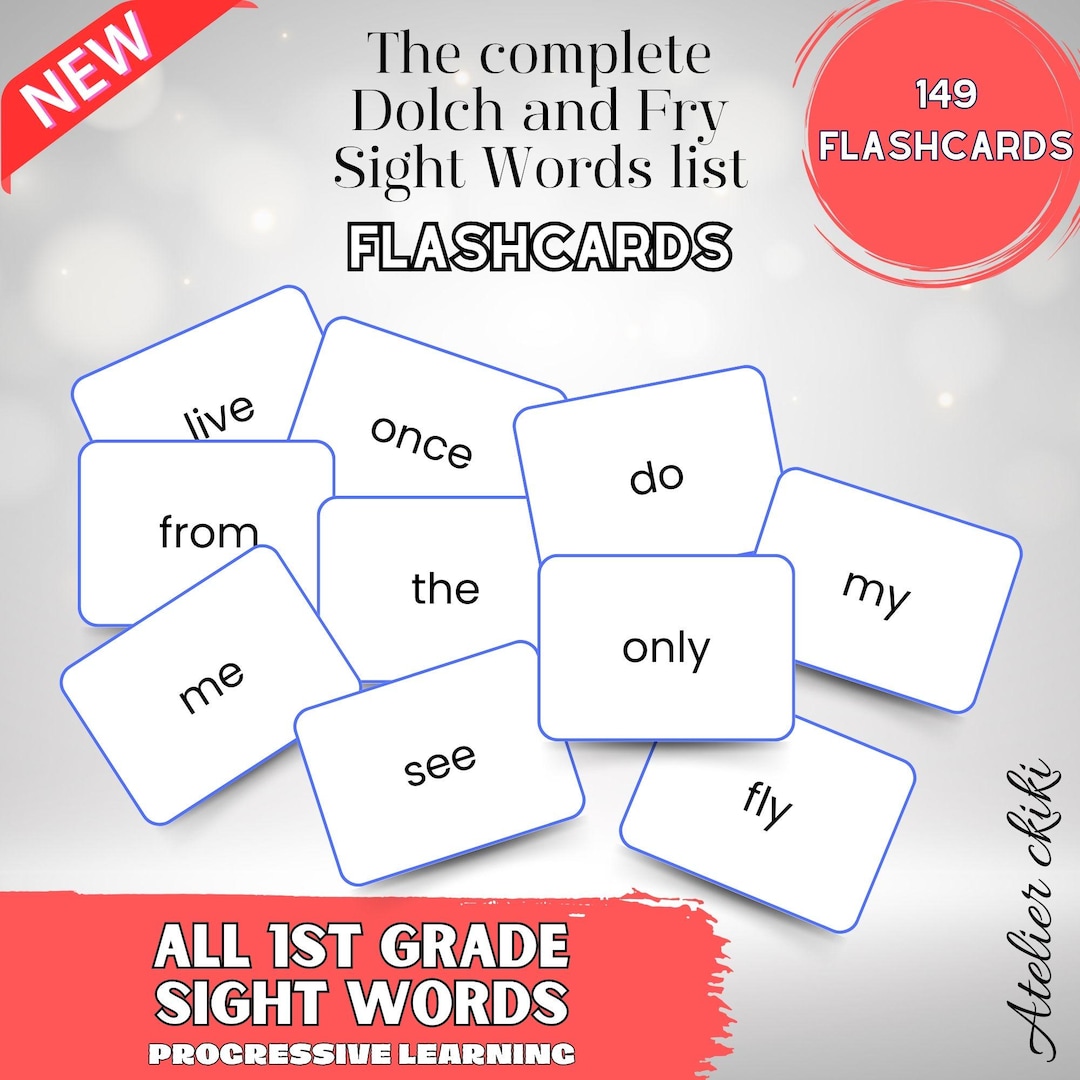 First Grade Sight Word Flashcards Bundle | Dolch and Fry Words | 36 ...