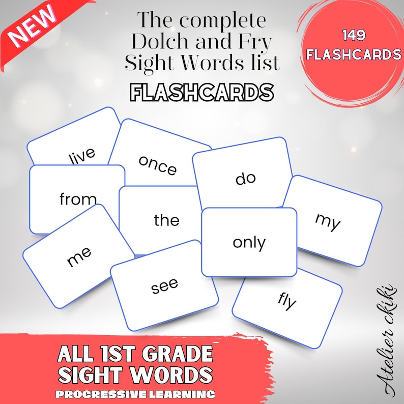 First Grade Sight Word Flashcards Bundle | Dolch and Fry Words | 36 ...