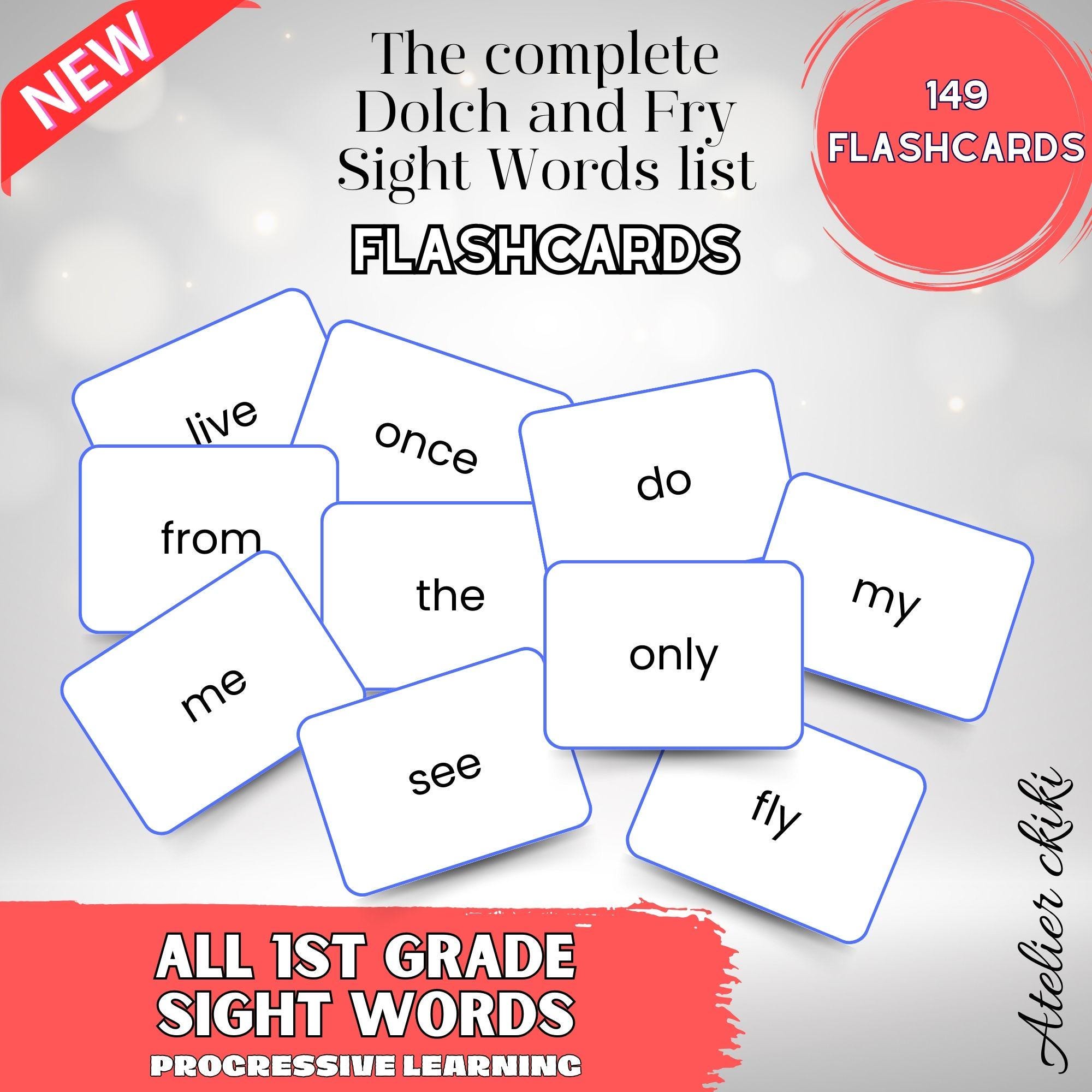 First Grade Sight Word Flashcards Bundle | Dolch and Fry Words | 36 ...