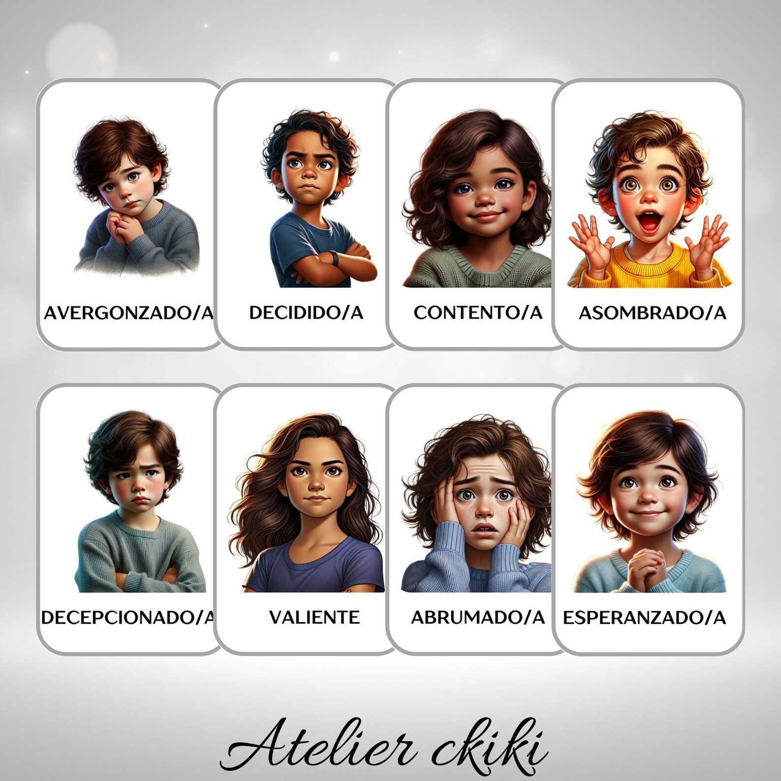 40 Tarjetas De Emociones Para Niños | Tarjetas De Sentimientos Para ...