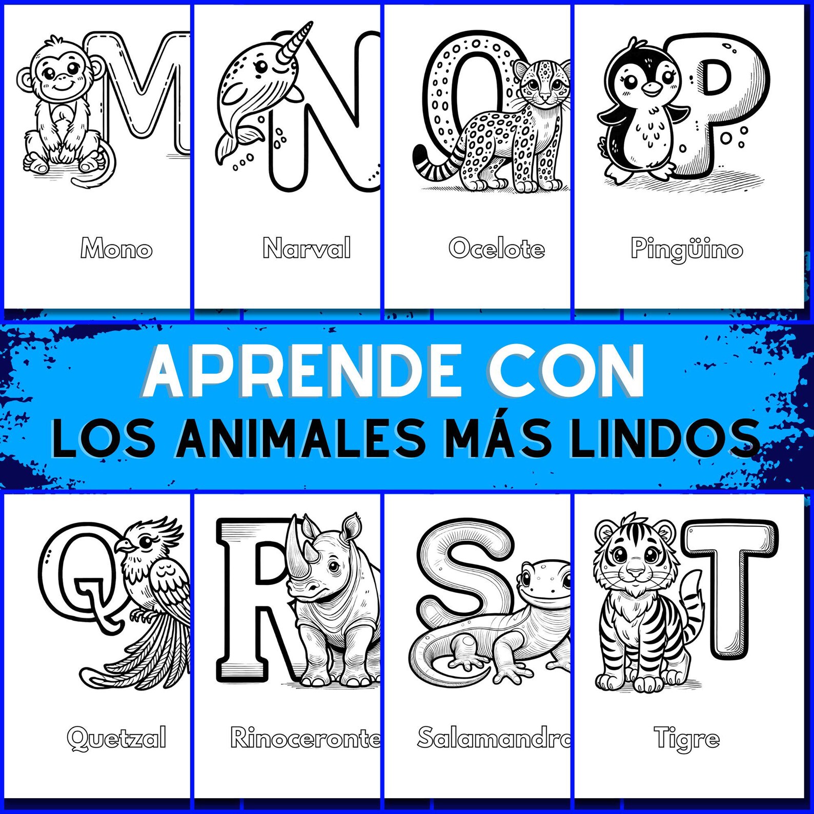 Spanish Alphabet | Abecedario | Animales Adorables | Imprimibles Para ...