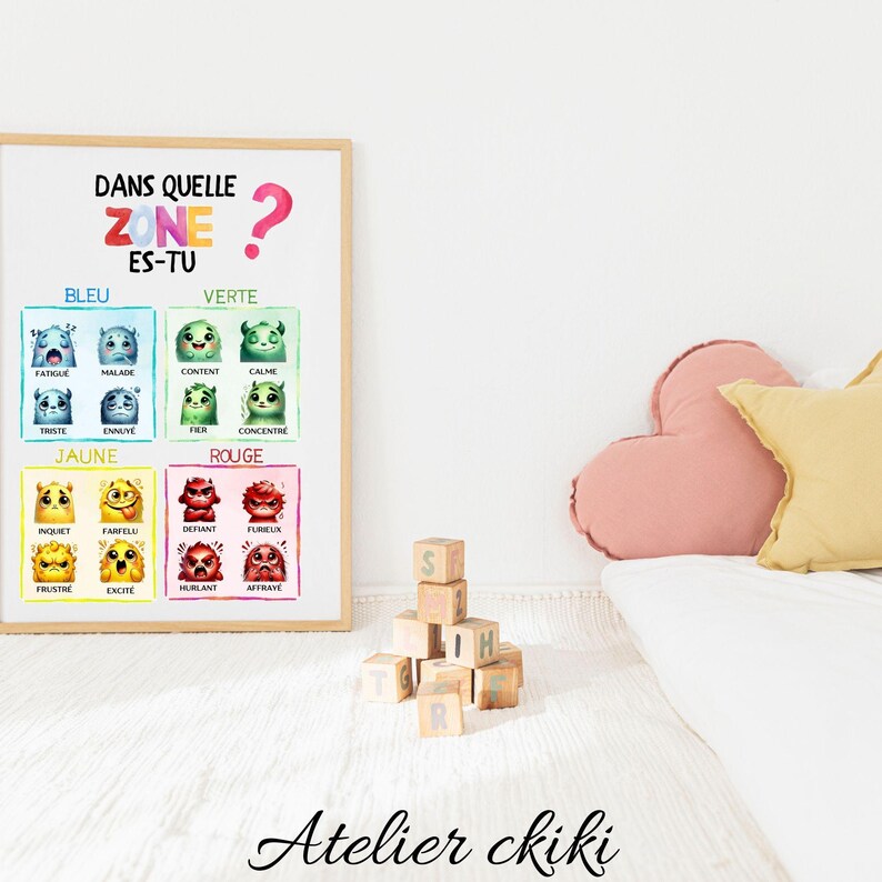 Zones Des émotions, Coin Calme, Posters Décor De Classe, Gestion Et ...