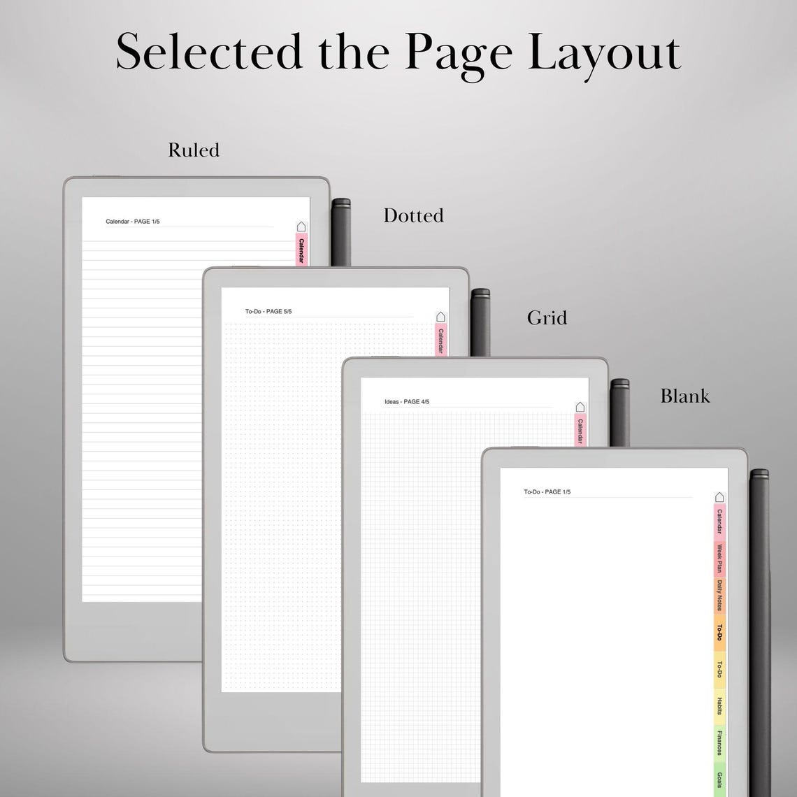 Custom Notebook Template Creator for Remarkable Paper Pro Move, Rm2 ...