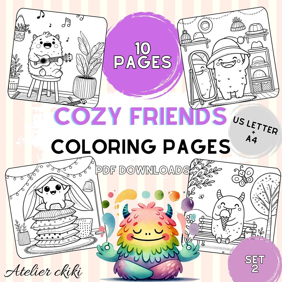 10 Little Monster Coloring Pages | Printable Fun Colouring for Kids and ...
