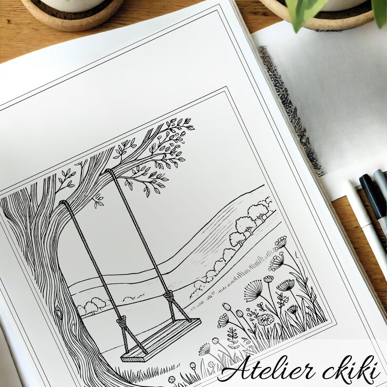 30 Minimalist Boho Coloring Pages | Elegant Scenery and Stress Relief ...