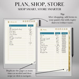 Meal Planner Template for Remarkable Paper Pro Hyperlinked Meal ...