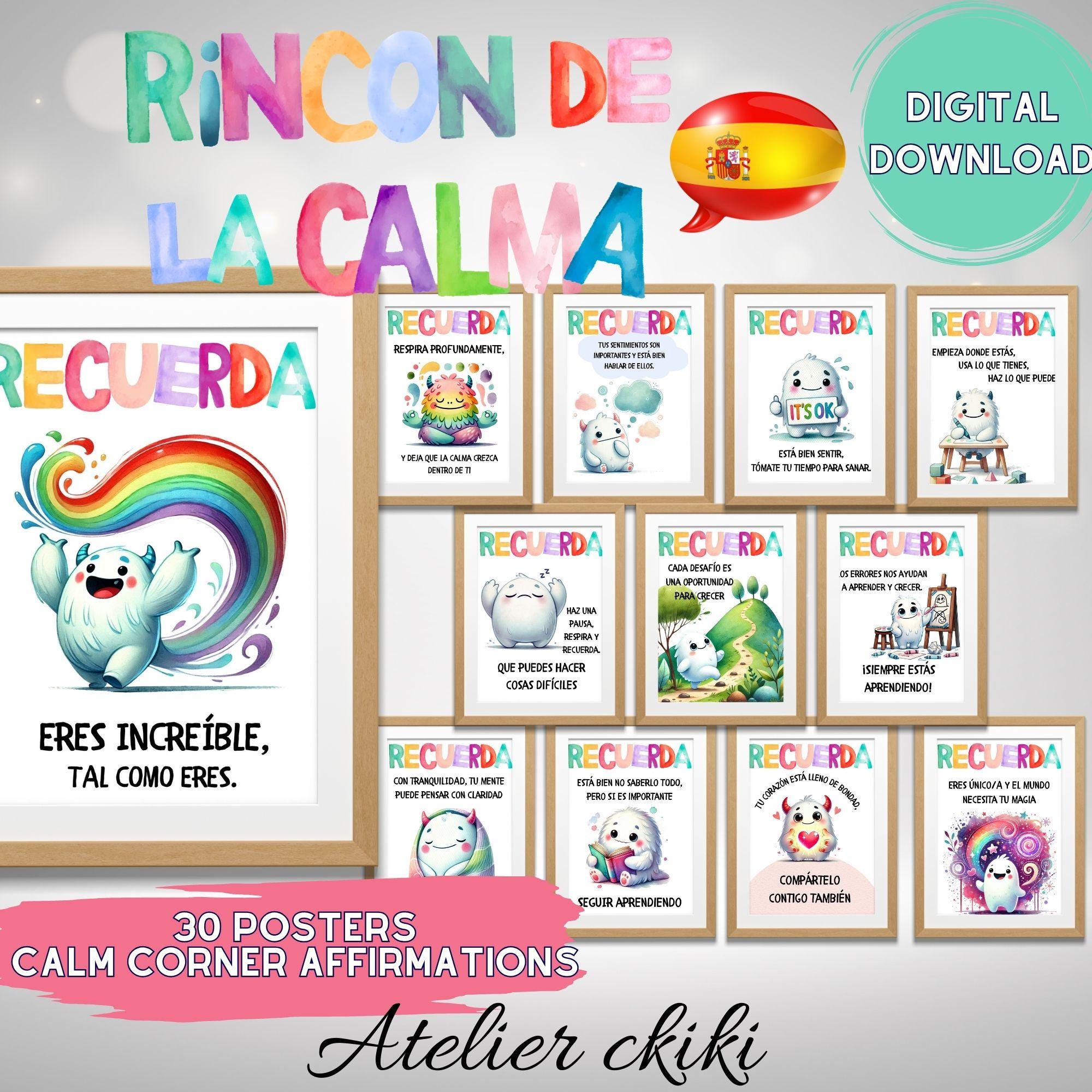 Pack De Afirmaciones Para El Rincón De La Calma | Regulación Emocional ...