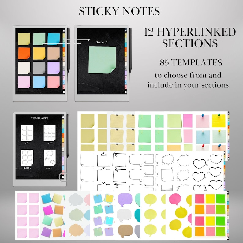 Mega Bundle Remarkable Paper Pro Templates Hyperlinked Digital Bundle ...