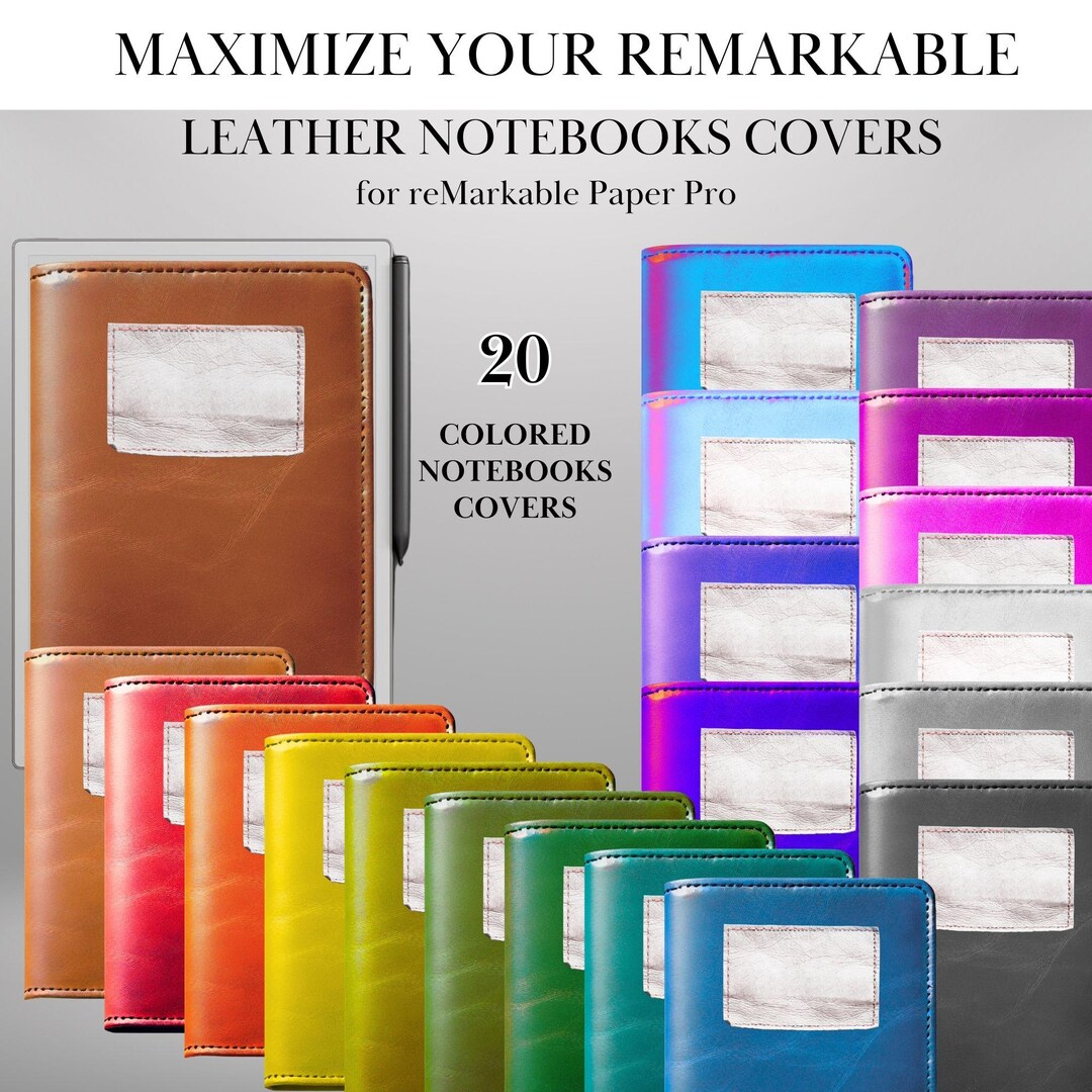 Covers for Remarkable Paper Pro Notebook Remarkable Template Colored ...