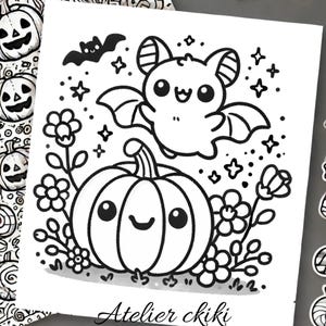 Cute Halloween Coloring Pages for Kids, Spooky Activity Sheets ...