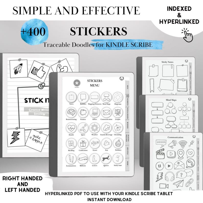 Kindle Scribe Sticker Template Traceable Stickers for Organisation ...
