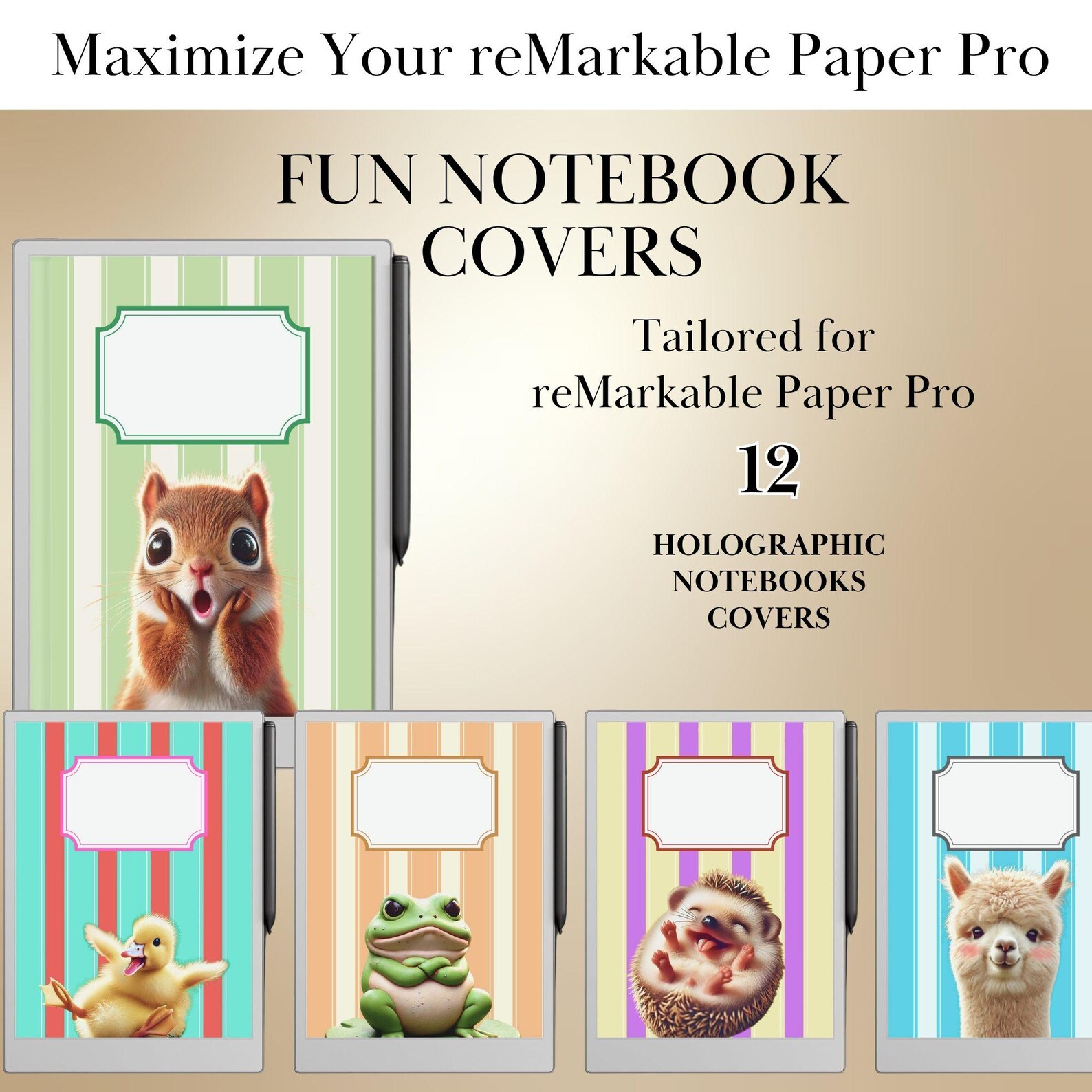 Cover for Remarkable Paper Pro Template Colored Notebook Cover Pages ...