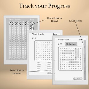 Supernote Template Word Search Puzzle Book | Hyperlinked PDF ...