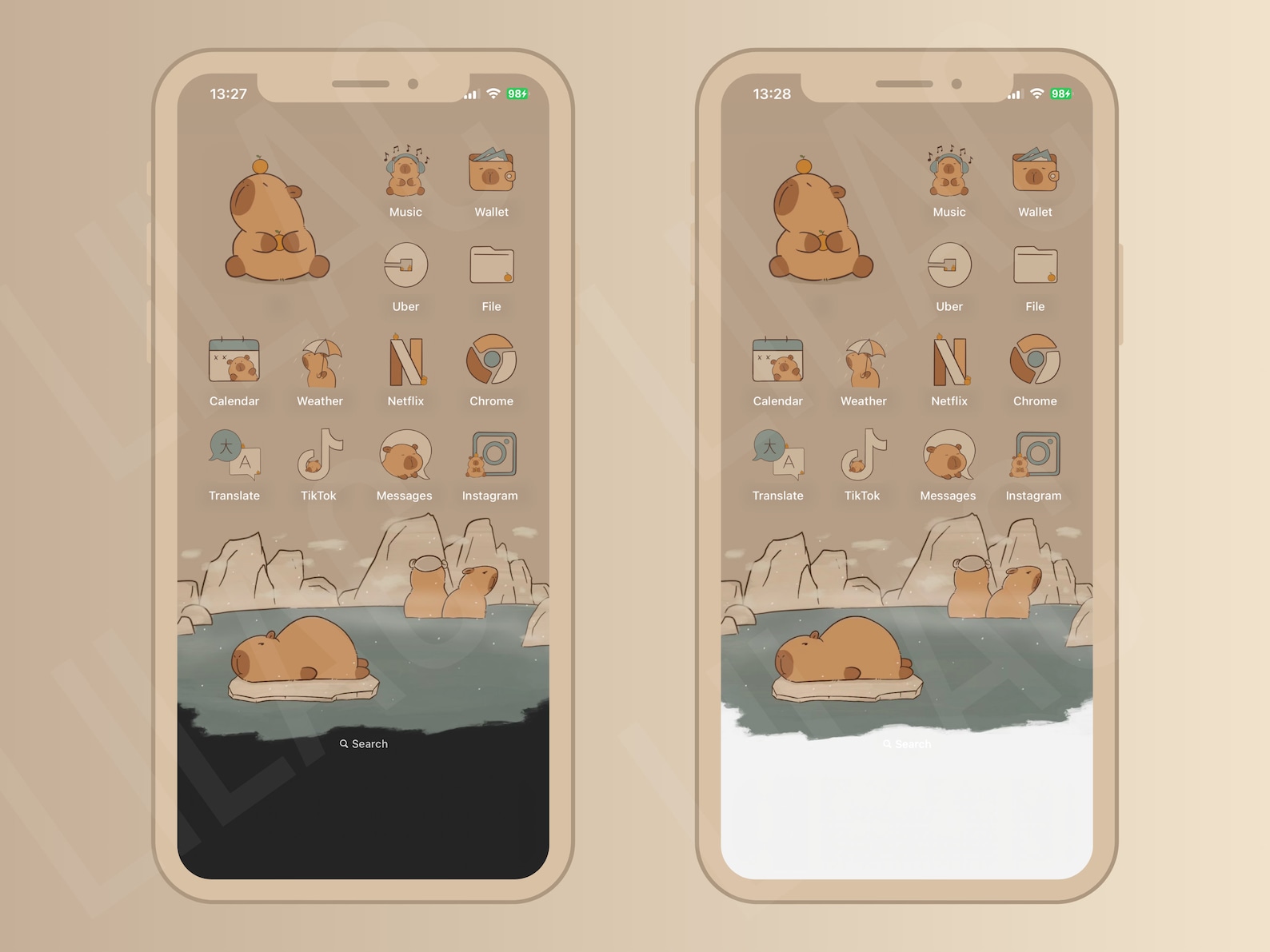 Capybara Icon Pack for Ios, Android, Tablet, Cute Animal Icons ...