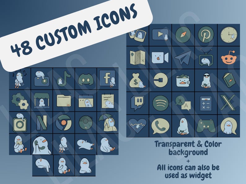 Duck Icon Pack for Ios, Android, Tablet, Cute Animal Icons, Wallpapers ...