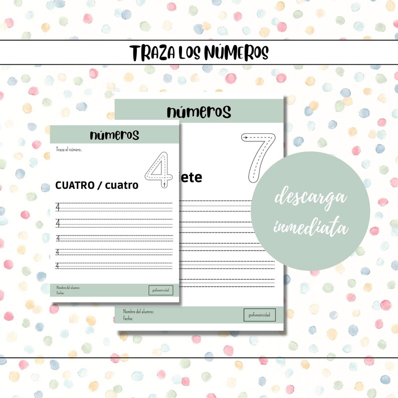 Graphomotor Exercise Book Numbers From 0-10 - Etsy