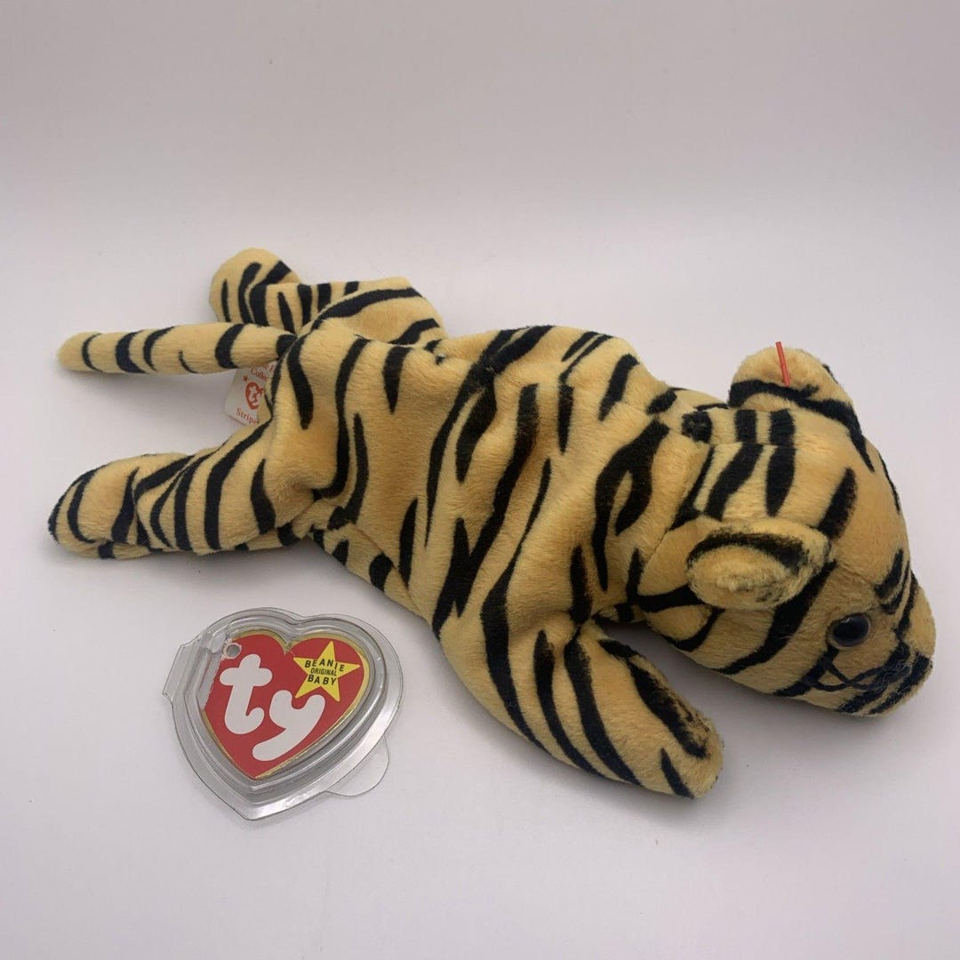 Ty Beanie Baby Stripes Tiger Plush Stuffed Animal Tag Not Attached June ...