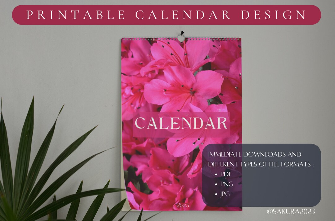 Printable & Customizable Digital Monthly Planner Floral Design - Etsy