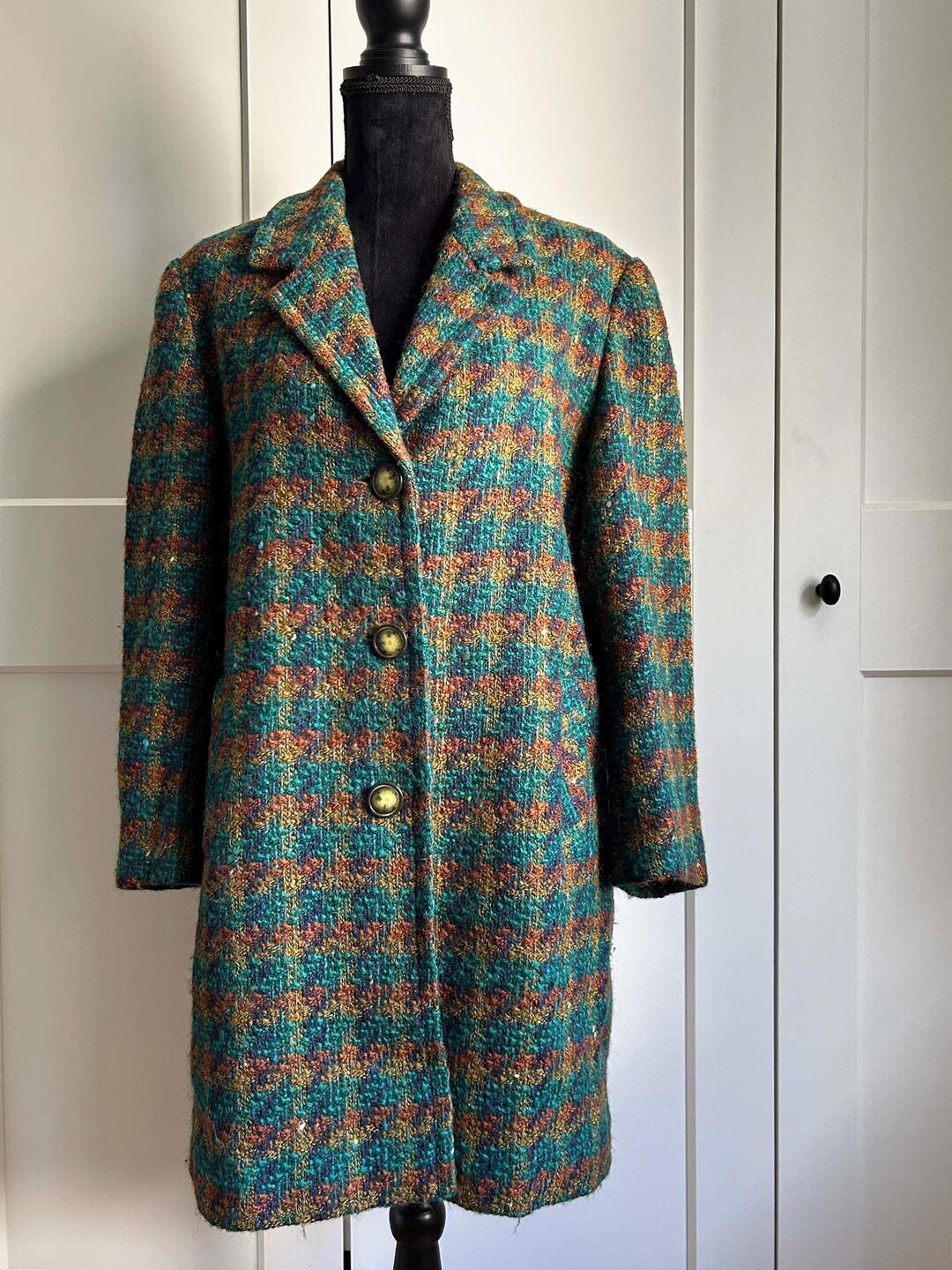 80s Coat, Colorful Coat, Vintage Coat, Groovy Jacket - Etsy