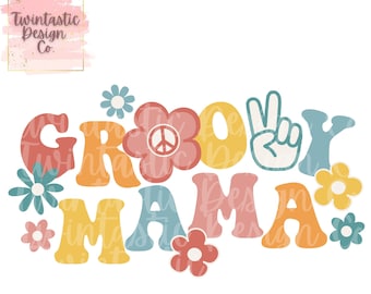 Groovy Mama, Birthday Shirt,png,digital - Etsy