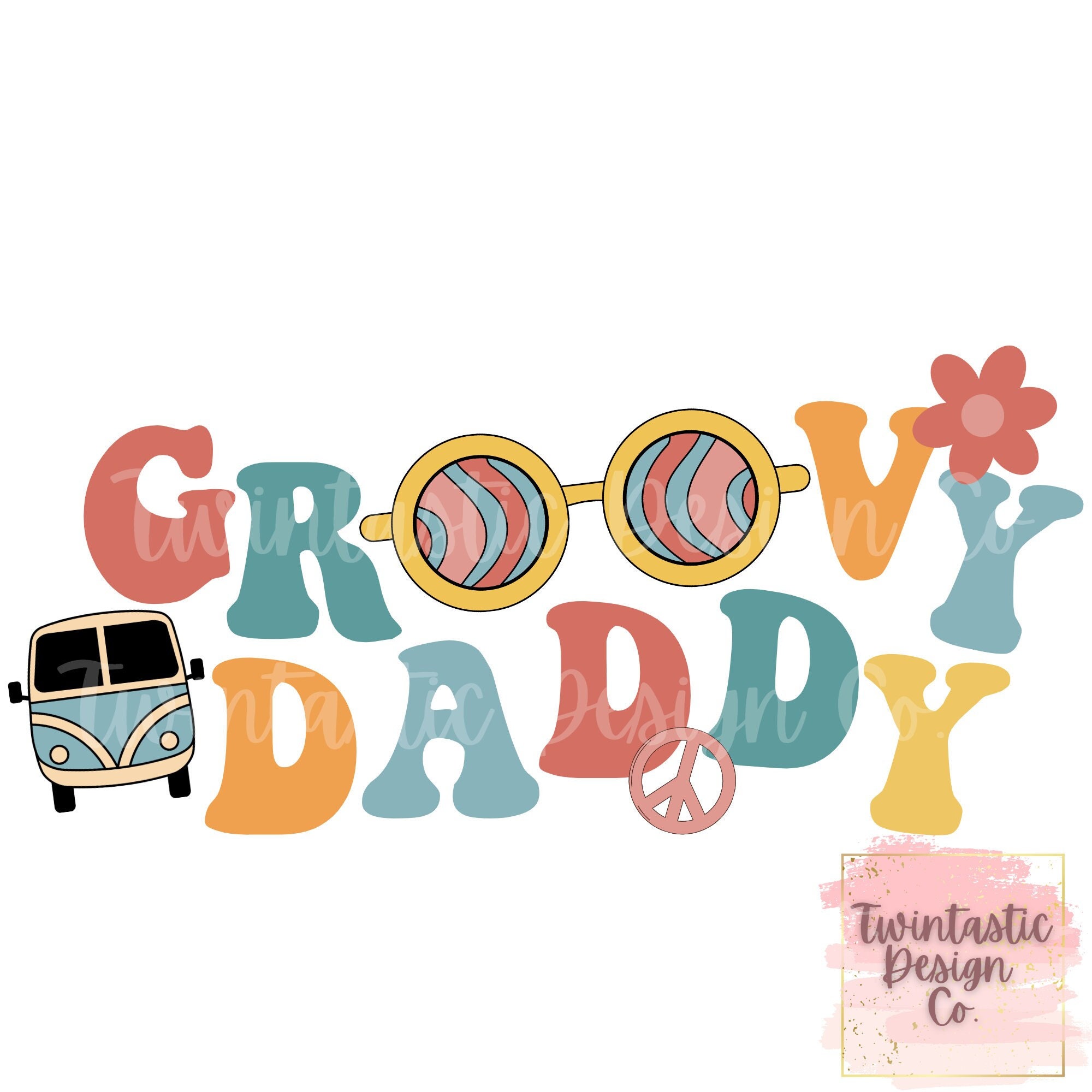 Groovy Daddy PNG - Etsy