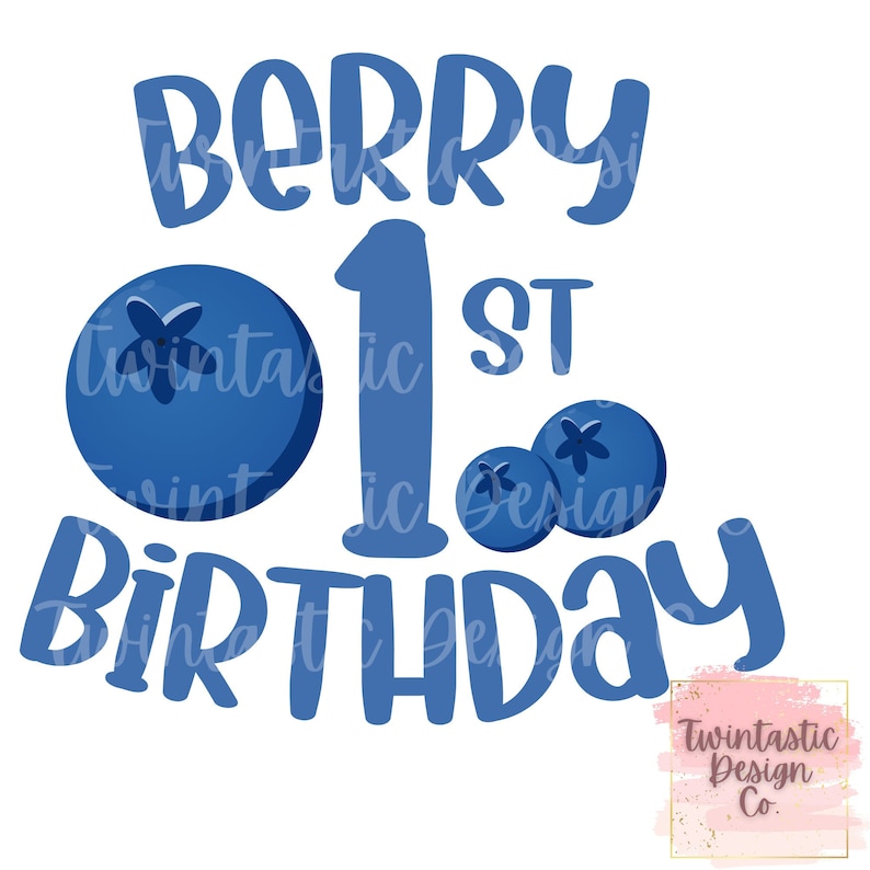 Berry 1st Birthday- Blueberry PNG - Etsy