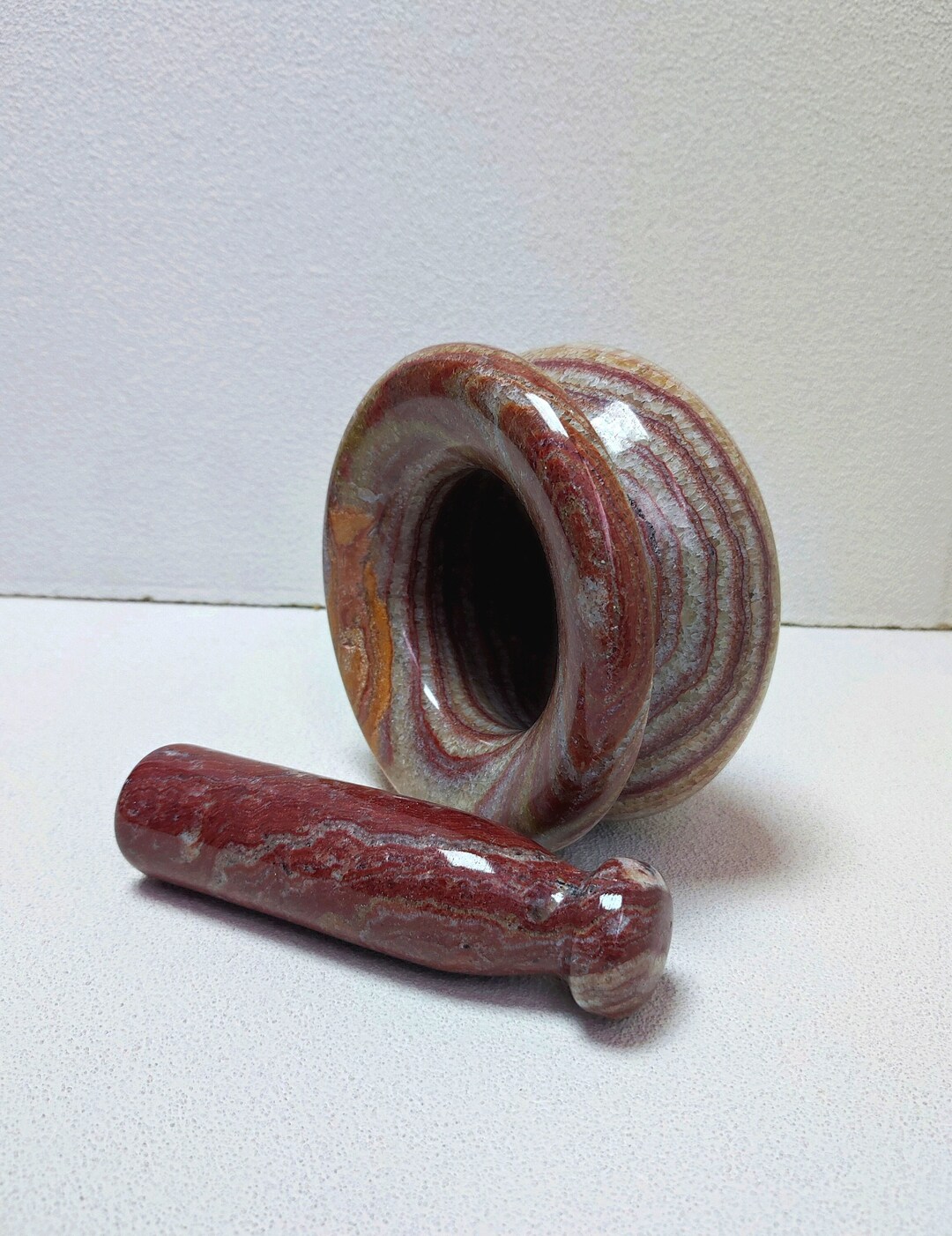 Fire Onix Marble Mortar Set 100% Handmade Mortar and Pestle - Etsy