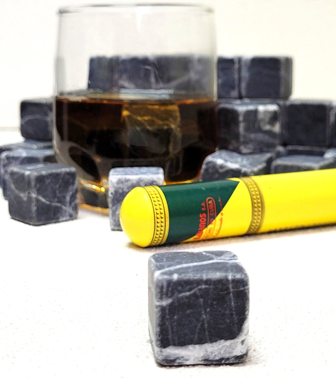 Ice Cube Stones Black Marble - Drink & Barware, - Etsy
