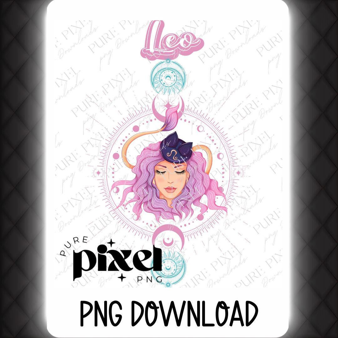 Leo Zodiac Pastel PNG | Leo Digital Download | Astrology Sublimation ...