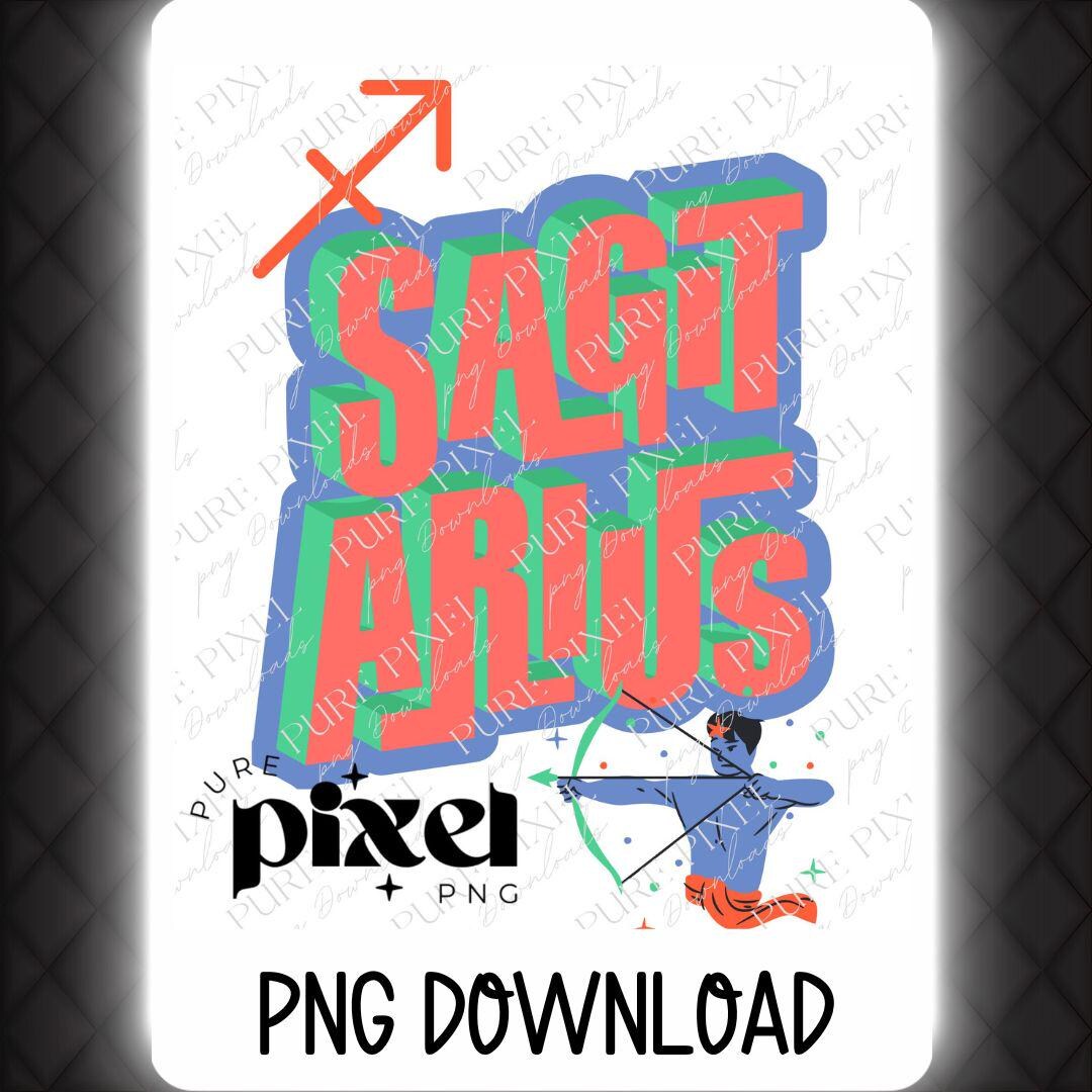 Sagittarius Zodiac PNG Digital Download Sublimation File for DIY Crafts ...